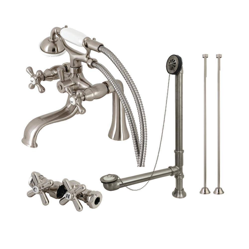 Kingston Brass Vintage 2-Handle Clawfoot Tub Faucet Packages with ...