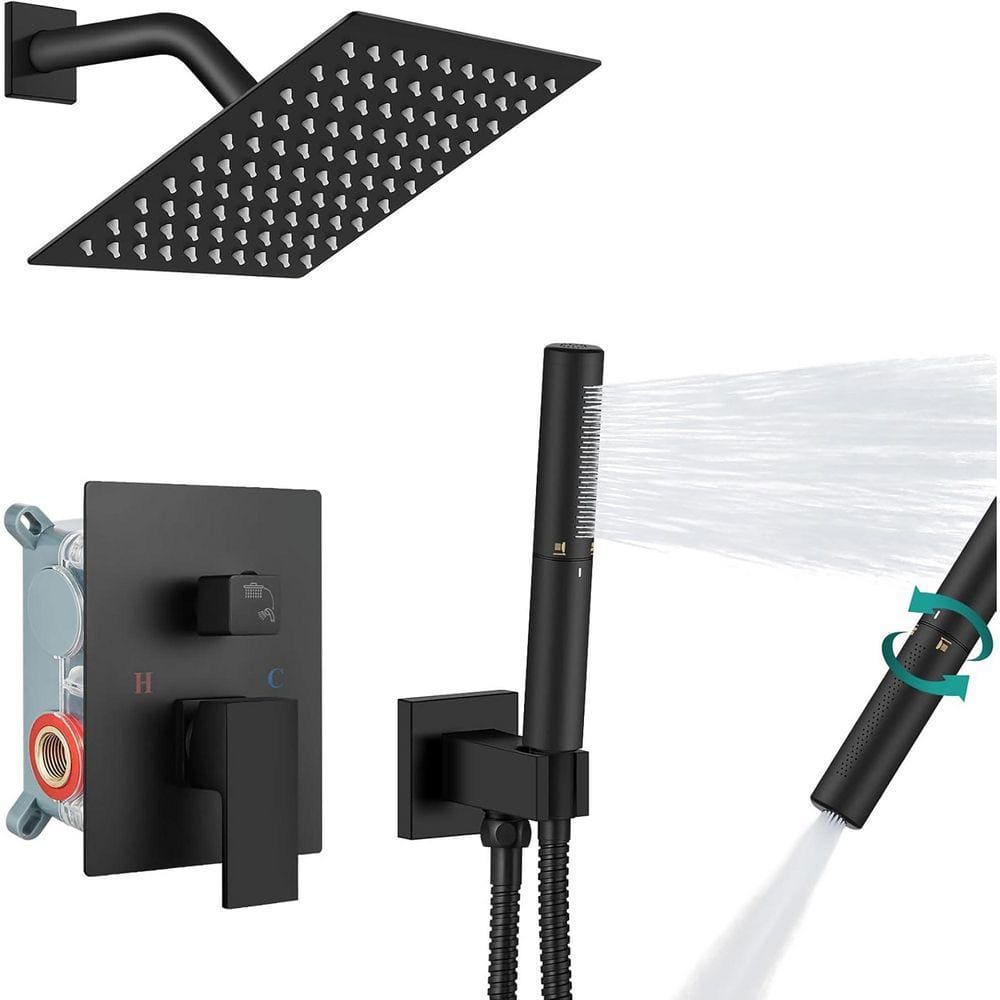 PICTURESQUE CENDU LLC 2-spray 8 in. Dual Shower Head and Handheld ...