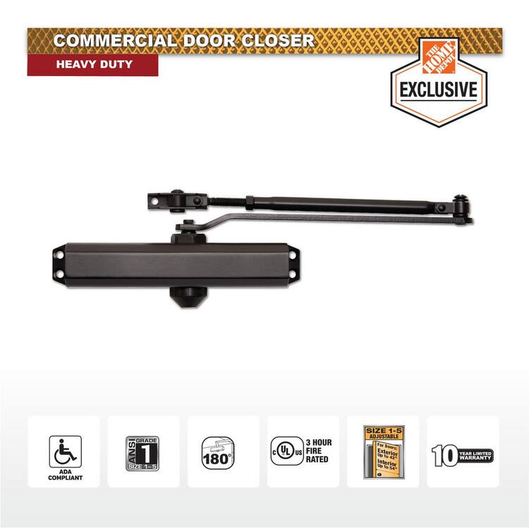 Universal Hardware Heavy-Duty Bronze Commercial Door Closer – Home ...