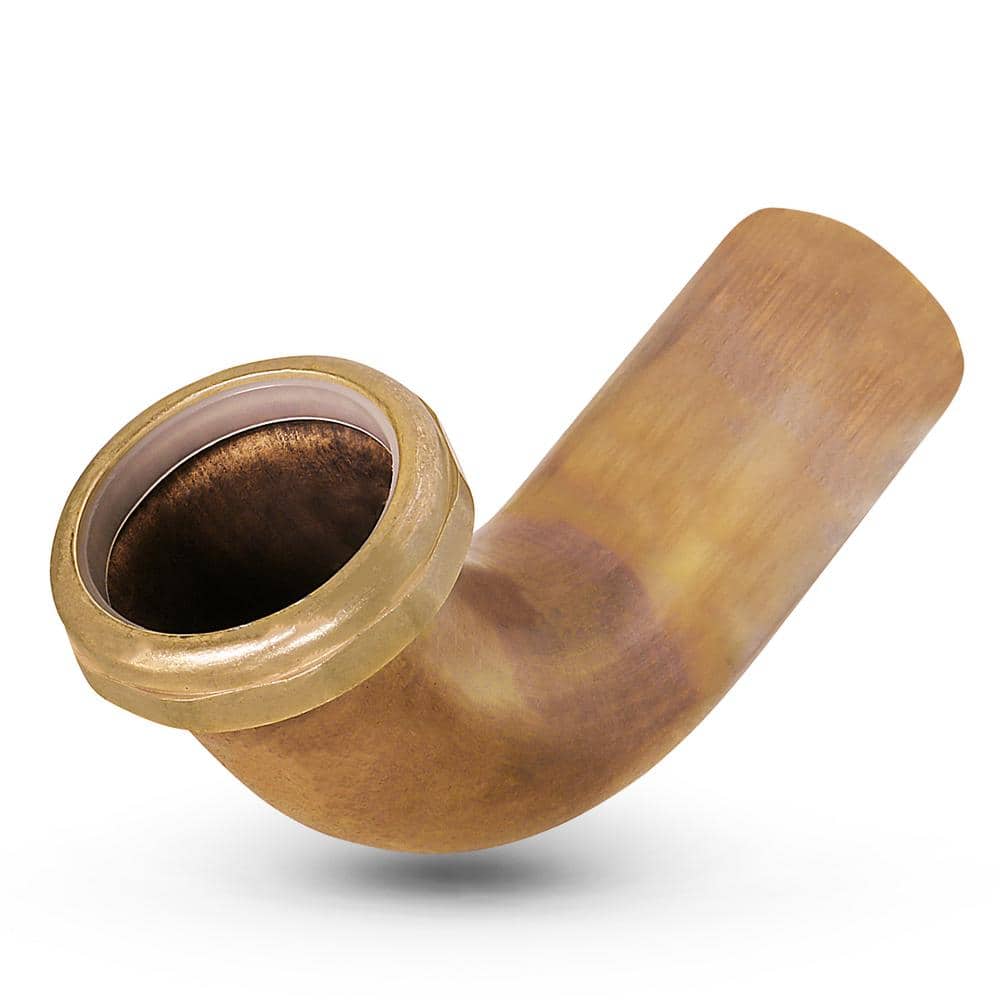 PLUMBFLEX 1-1/2 in. x 6 in. Brass Slip Joint Waste Bend for Tubular ...