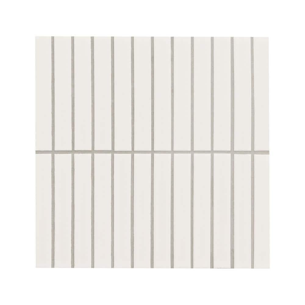 MSI Take Home Tile Sample-White Matte Stacked 4 in. x 4 in. x 6 mm ...