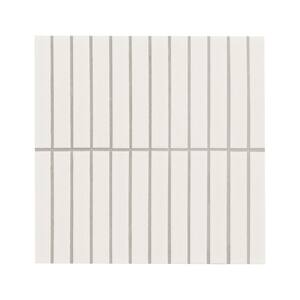 MOLOVO Porcetile Matte White 11.2 in. x 11.91 in. Stacked Porcelain ...