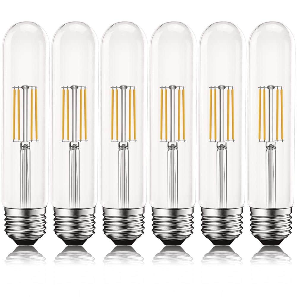 LUXRITE 60-Watt Equivalent T9 Dimmable Edison Tube LED Light Bulbs ...