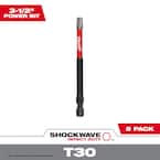 Milwaukee SHOCKWAVE Impact Duty 3-1/2 in. T30 Torx Alloy Steel Screw ...