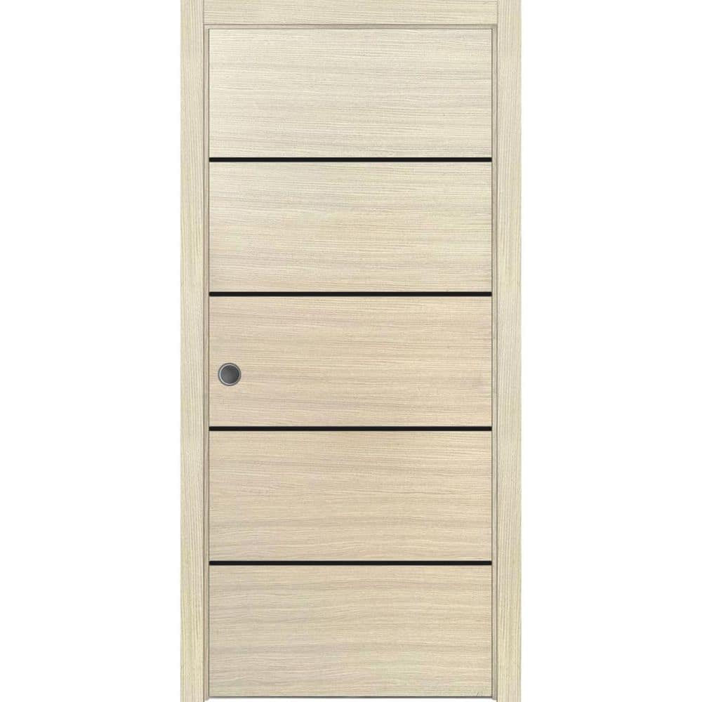 Sartodoors 32 in. x 96 in. Assemble Required Natural Veneer Finished ...