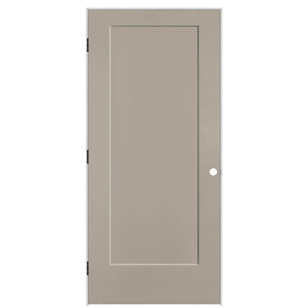 Masonite 36 in. x 80 in. 1-Panel Lincoln Park Right-Hand Solid Core ...