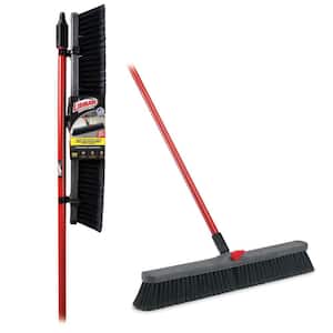 Libman 24 in. High Power Rough Surface Industrial Grade Push Broom with ...