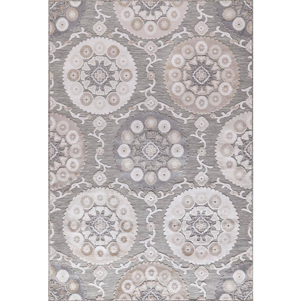 CAMILSON Bloom Beige/Gray 10 ft. x 14 ft. Bohemian Medallion Floral ...