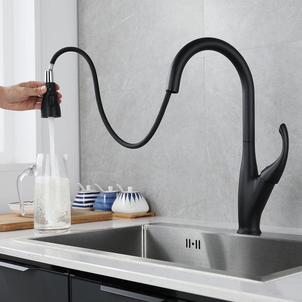Staykiwi Single Handle Pull Down Sprayer Kitchen Faucet with Advanced ...