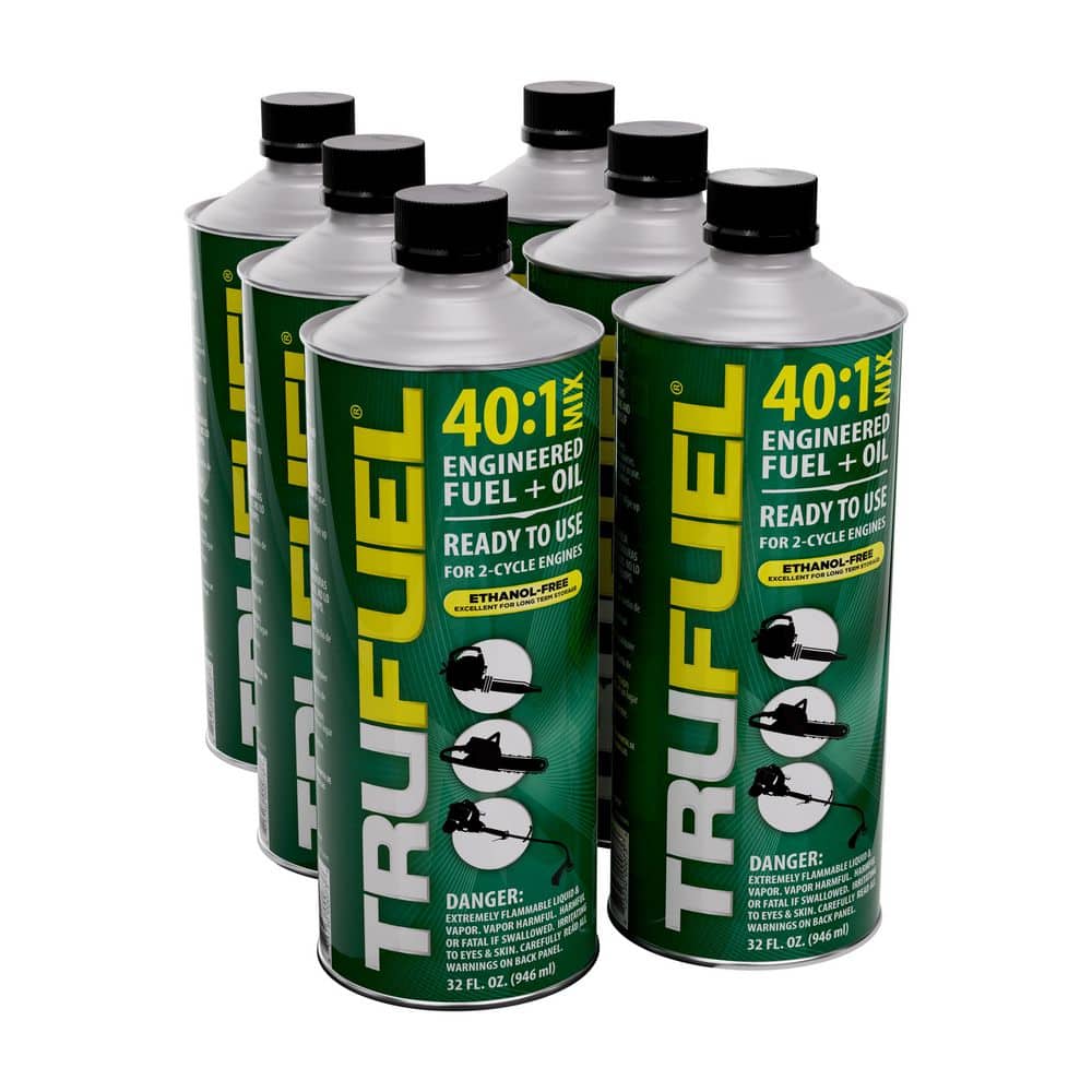 TruFuel 2-Cycle 40:1 Pre-Mixed Fuel and Oil 32 oz. (6-Pack) 6525538 ...