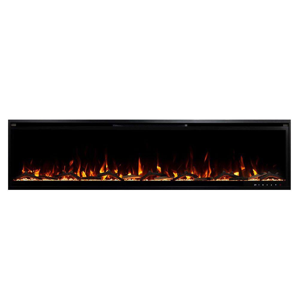 Modern Ember Aerus 72 in. Wall-Mounted Smart Electric Fireplace Heater ...