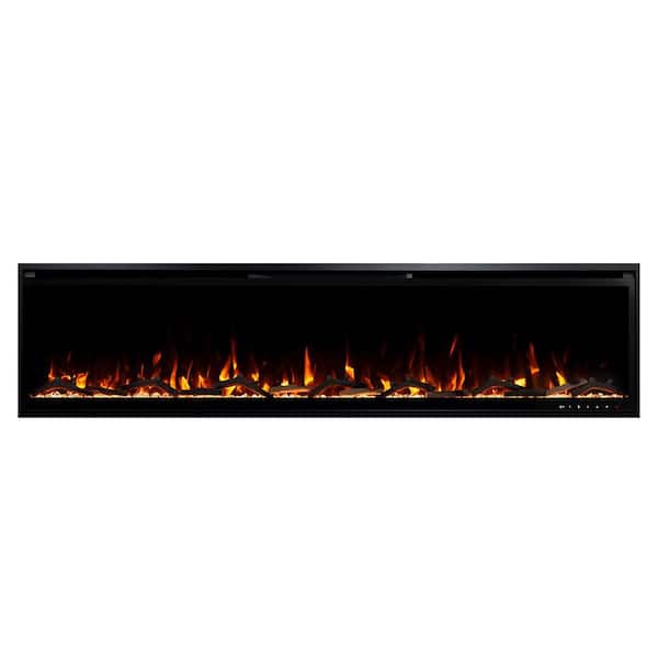 Modern Ember Aerus 72 in. Wall-Mounted Smart Electric Fireplace Heater ...