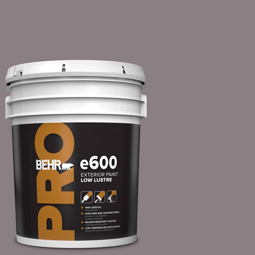 BEHR PRO 5 gal. #N570-4 Classy Plum Low Luster Exterior Paint PR62305 ...