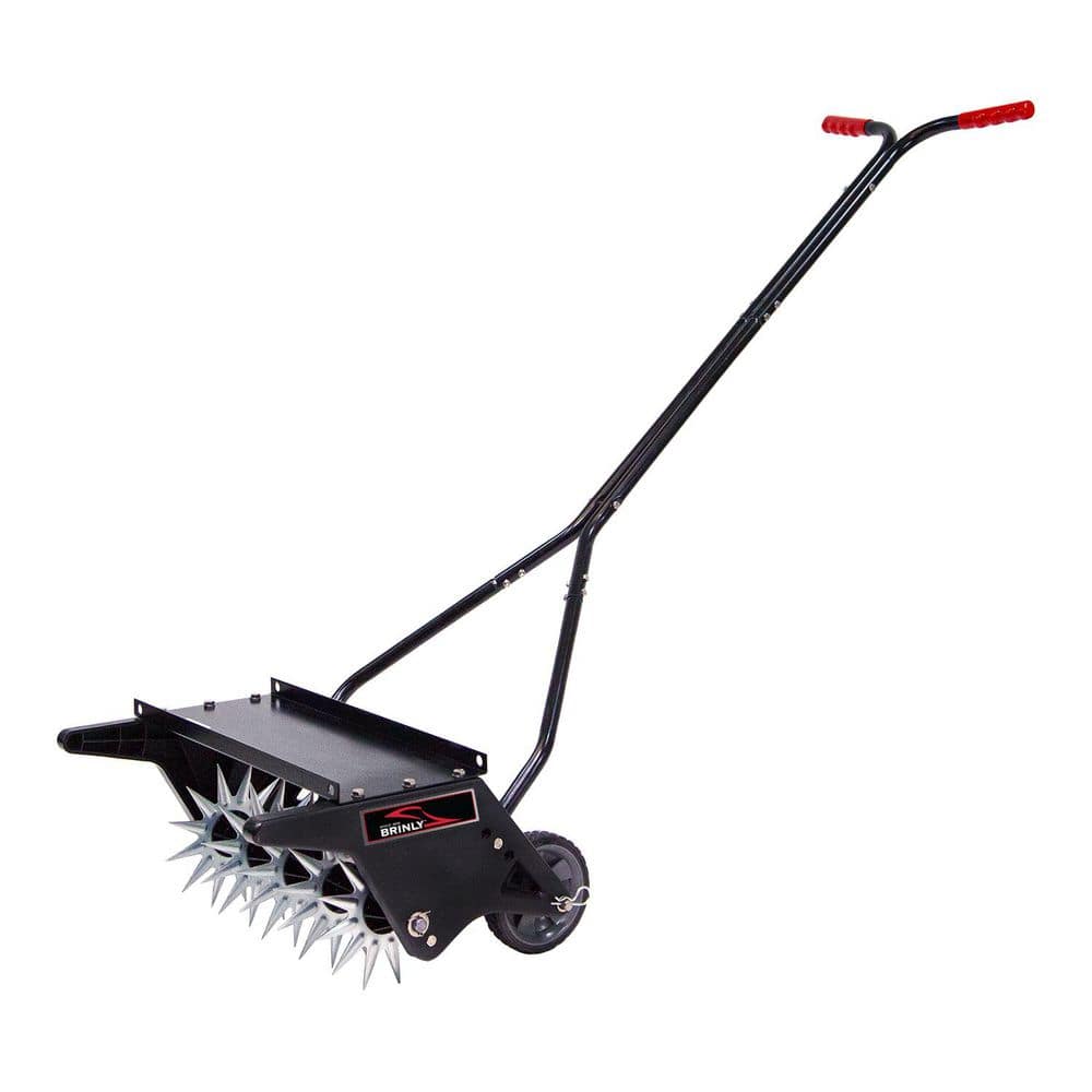 Brinly-Hardy Brinly 20 in. Push Spike Aerator with 3D Steel Tines and ...