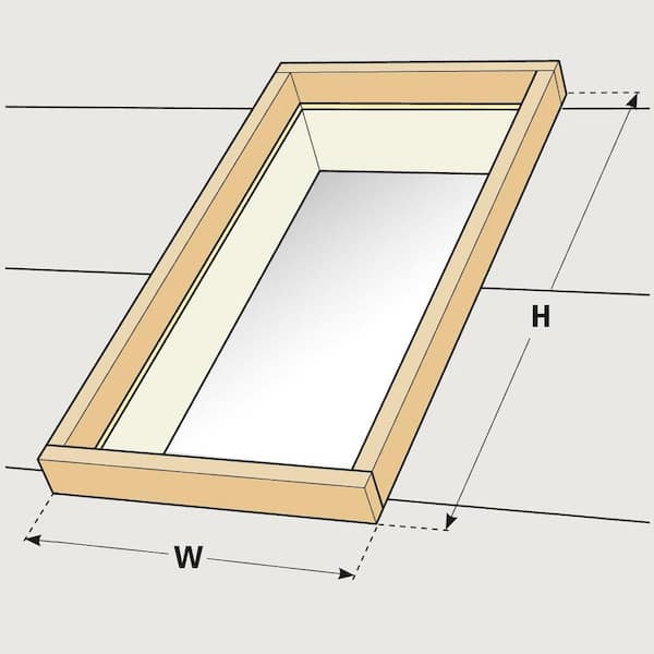 VELUX 22-1/2 in. x 46-1/2 in. Fixed Curb-Mount Skylight with Tempered ...