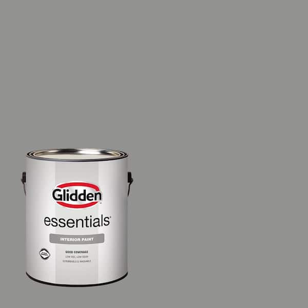 Glidden Essentials 1 gal. PPG0996-4 Cloudy Slate Semi-Gloss Interior ...