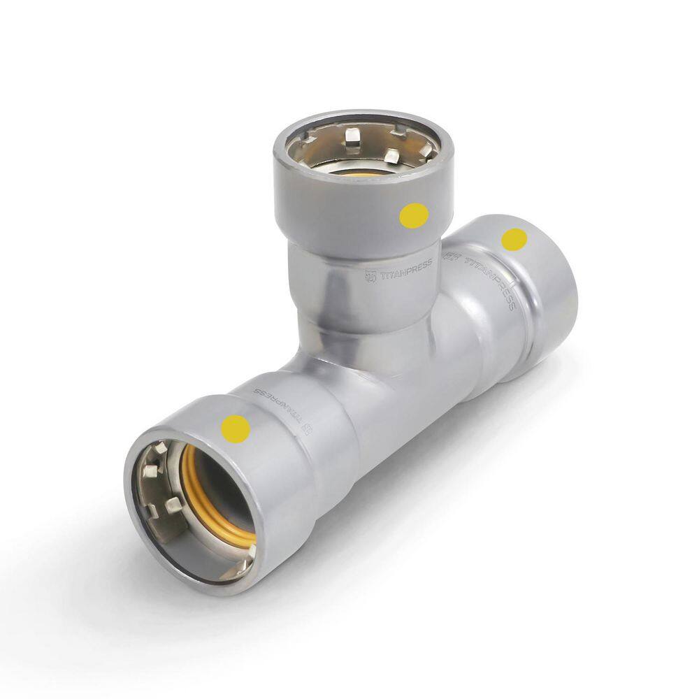 T TITANPRESS 1/2 in. Carbon Steel Press Tee HNBR Gas TPTE0012G - The ...