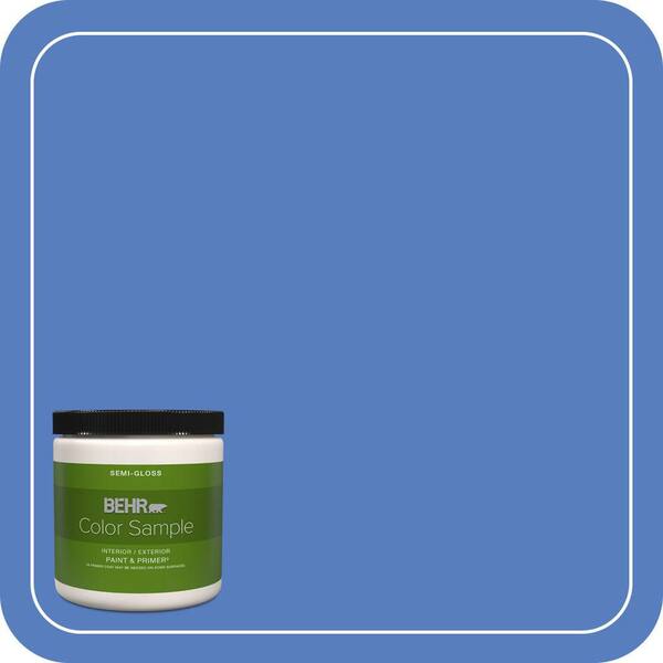 BEHR PREMIUM PLUS 8 oz. #MQ4-25 Blue Iolite Semi-Gloss Interior ...