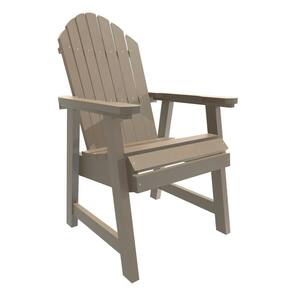 Highwood Hamilton Weathered Acorn Recycled Plastic Outdoor Dining Chair ...