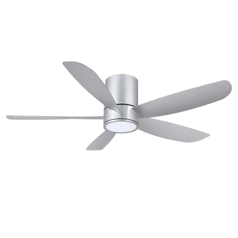 MLiAN 52 in. (4.3 ft.) Indoor Flush Mount Ceiling Fan with Integrated ...