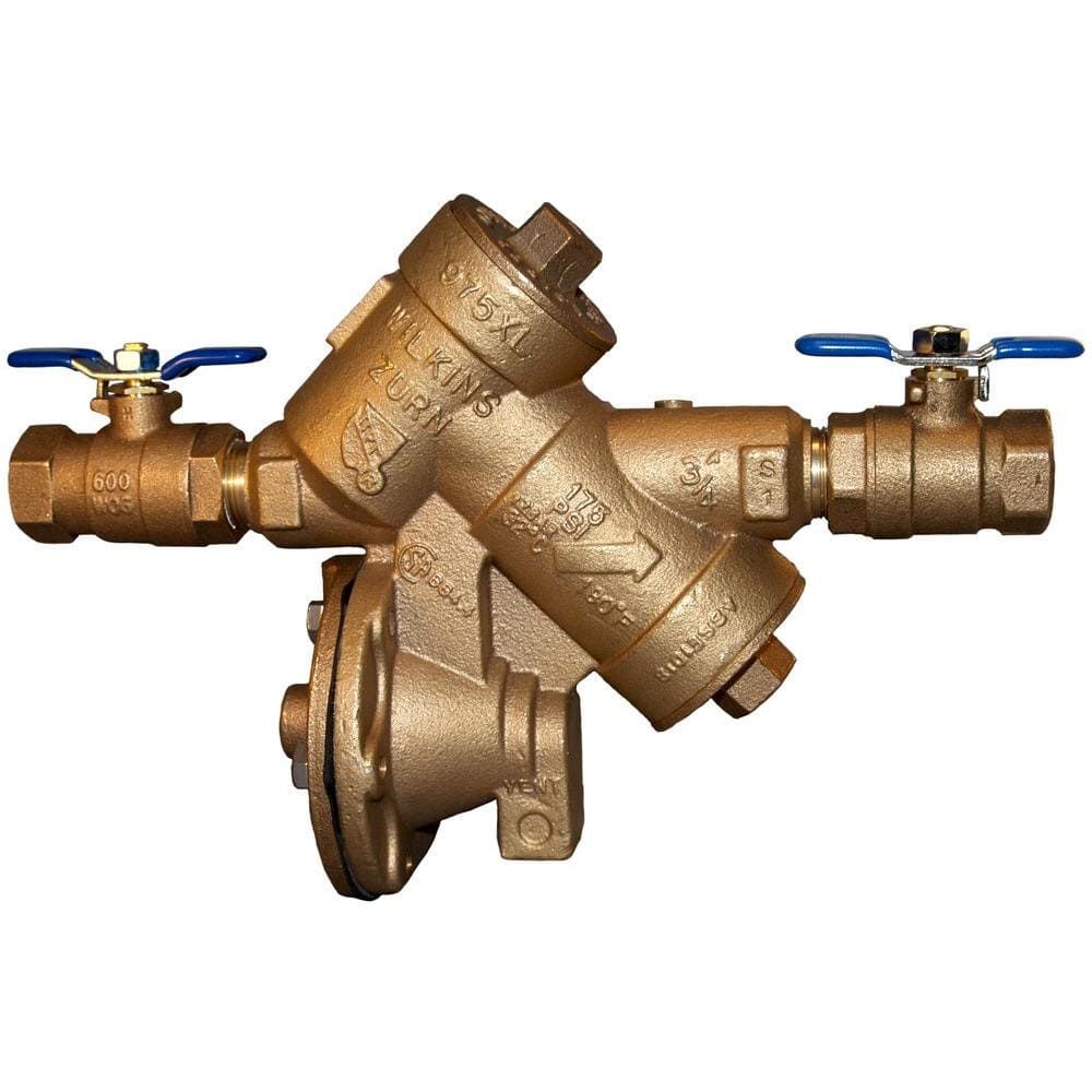 Zurn-Wilkins 3/4 in. 975XL Reduced Pressure Principle Backflow ...