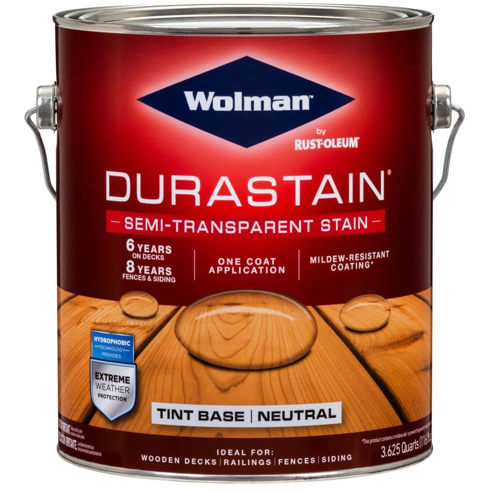 Wolman 1 gal. Durastain Neutral Base Exterior Wood Semi-Transparent ...