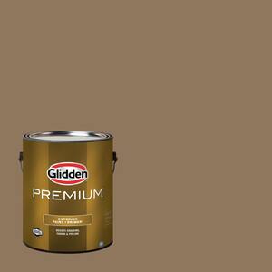 Glidden Premium 5 gal. PPG1085-6 Hat Box Brown Semi-Gloss Exterior ...