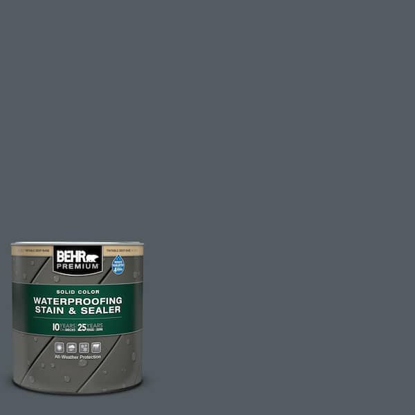 BEHR PREMIUM 1 qt. #PPU25-21 City Rain Solid Color Waterproofing ...