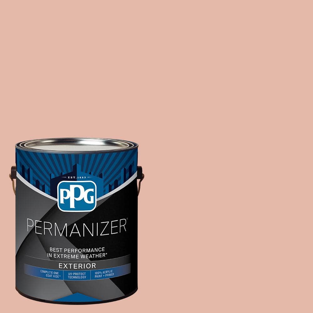 PERMANIZER 1 gal. PPG18-15 Shrimp Salad Flat Exterior Paint PPG18-15PZ ...