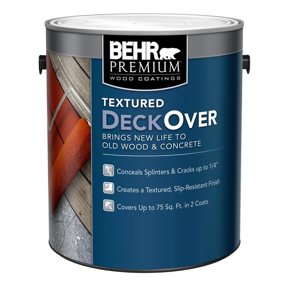 BEHR Premium Textured DeckOver 1 gal. Textured Solid Color Exterior ...