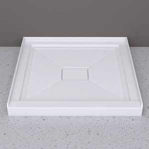Zeafive Siba 32 in. L x 32 in. W Acrylic Alcove Shower Pan Base with ...