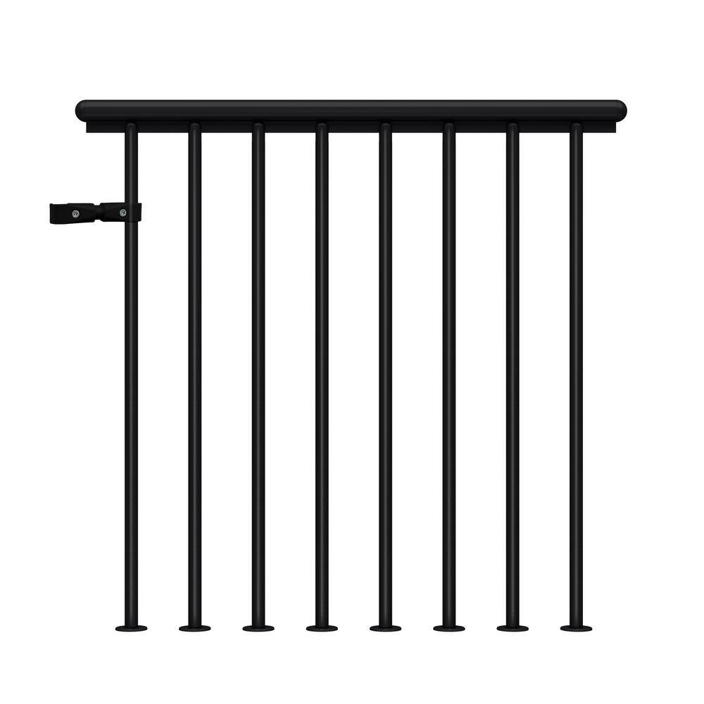 Dolle Atlanta 39 in. H x 40 in. W Black Steel Landing Banister Starter ...