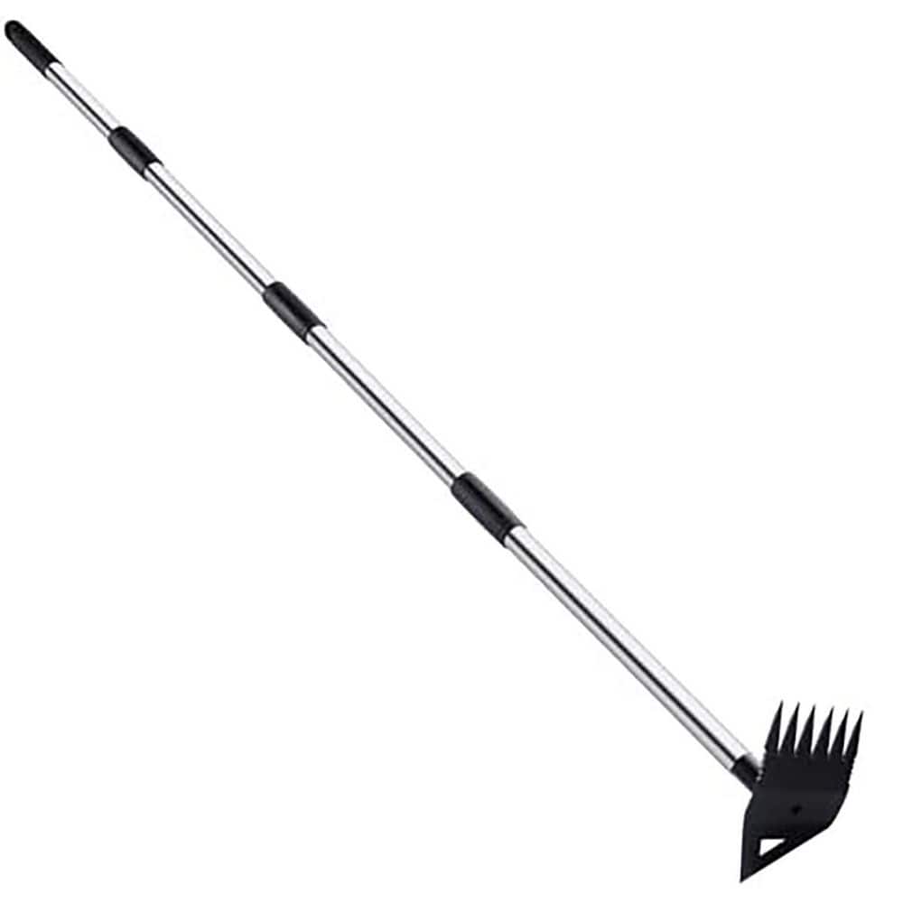 Misopily 60 in. Weeder Dual Head Rake and Hoe Combo Long Handle Manual ...