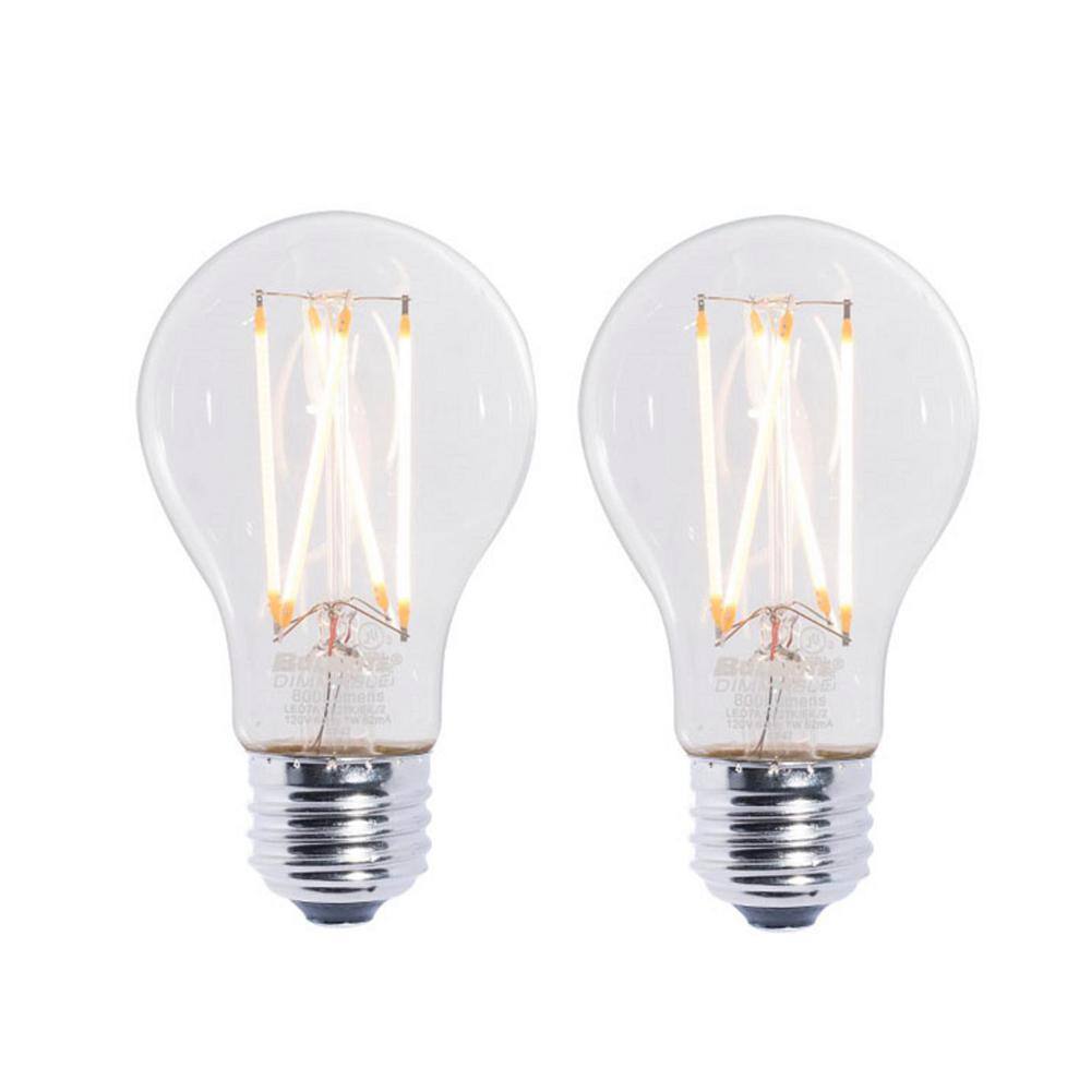 Bulbrite 60W Equivalent Warm White Light A19 Dimmable LED Filament ...
