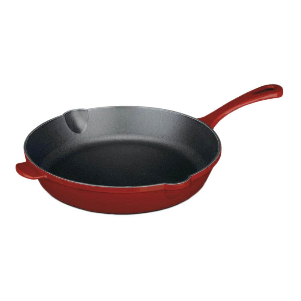Cuisinart Chef's Classic 10 in. Enameled Cast Iron Skillet in Red CI22 ...