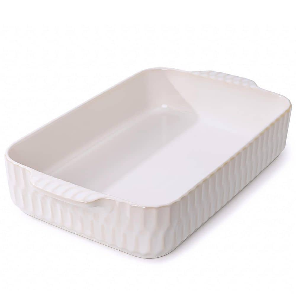 Wudkey 4.7 Qt. Casserole Dishes for Oven, Large Rectangular Deep Lasagna Pan with Handles ...