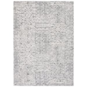 SAFAVIEH Abstract Ivory/Rust 8 ft. x 10 ft. Geometric Area Rug ABT340P ...