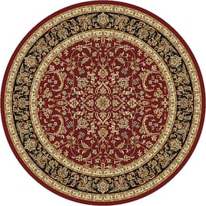 RADICI USA Noble Burgundy 3 ft. x 5 ft. Traditional Floral Oriental ...