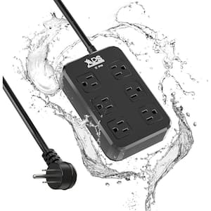 Ahfiwaso 6FT IPX6 Waterproof Surge Protector Power Strip Outdoor ...