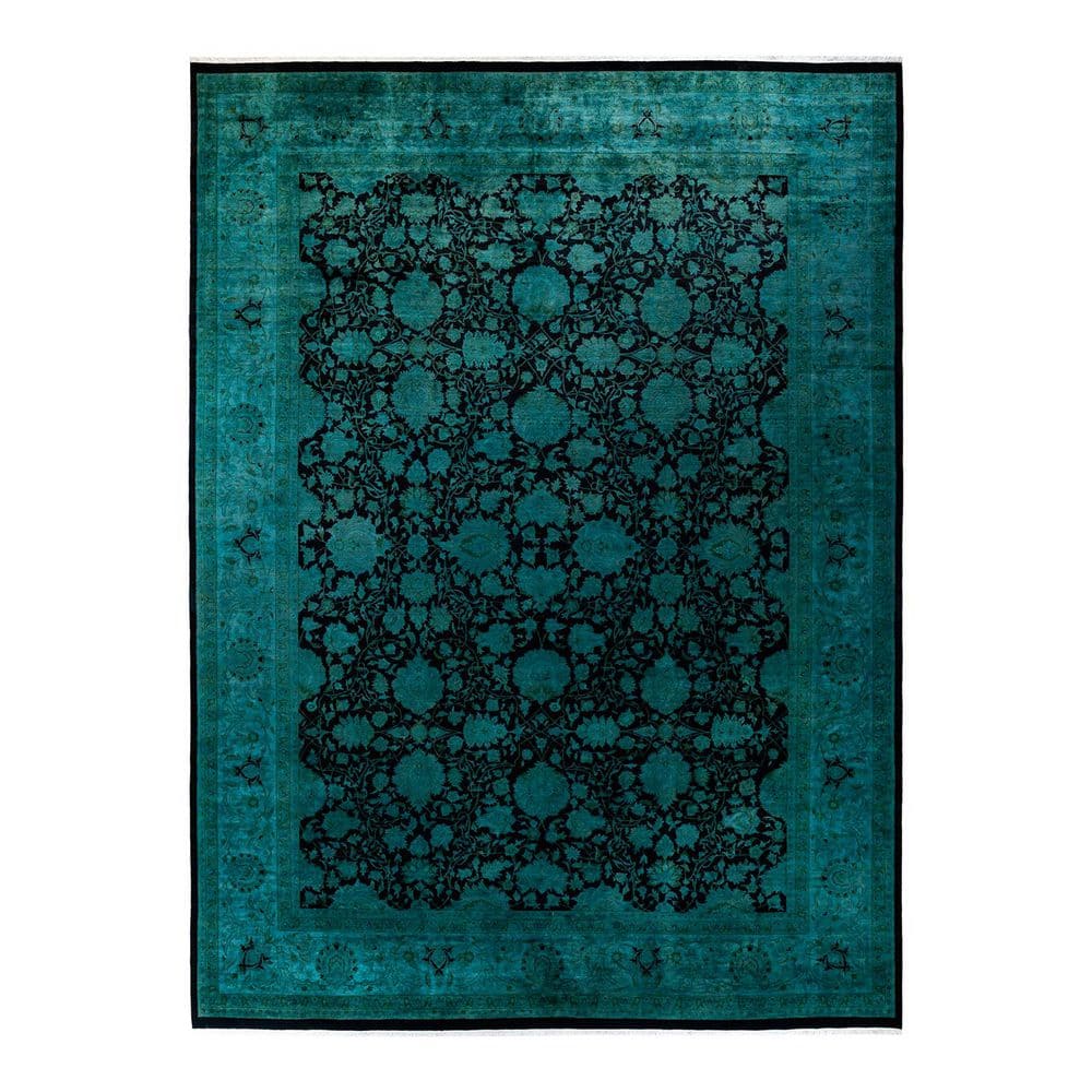 Chloe & Olivia Home Overdyed Green 10 ft. 2 in. x 13 ft. 1 Wool Indoor Area Rug M1632-535A - The ...