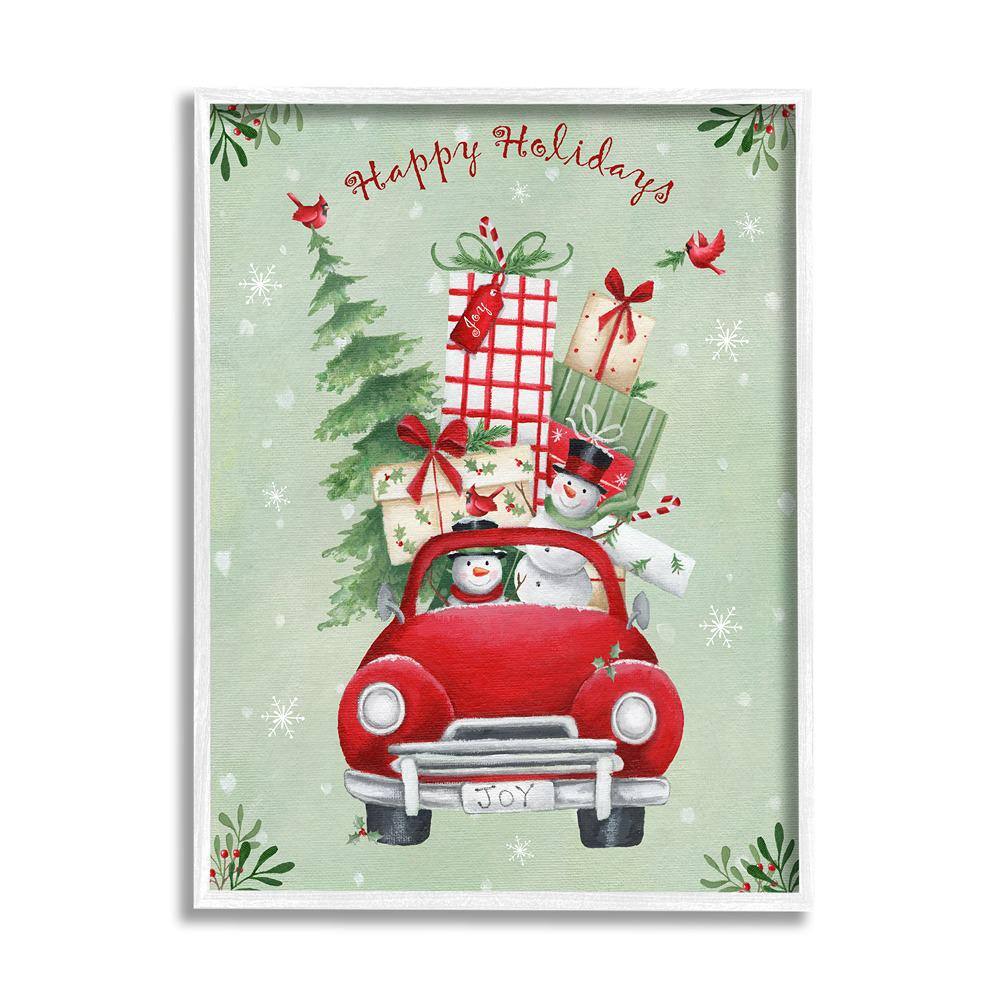 Stupell Industries Holiday Stacked Gift Car by Emma Leach 1 Piece ...