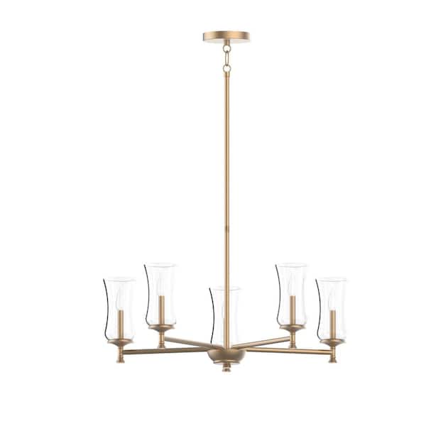 KICHLER Tareas 5-Light Champagne Bronze Chandelier 82427 - The Home Depot