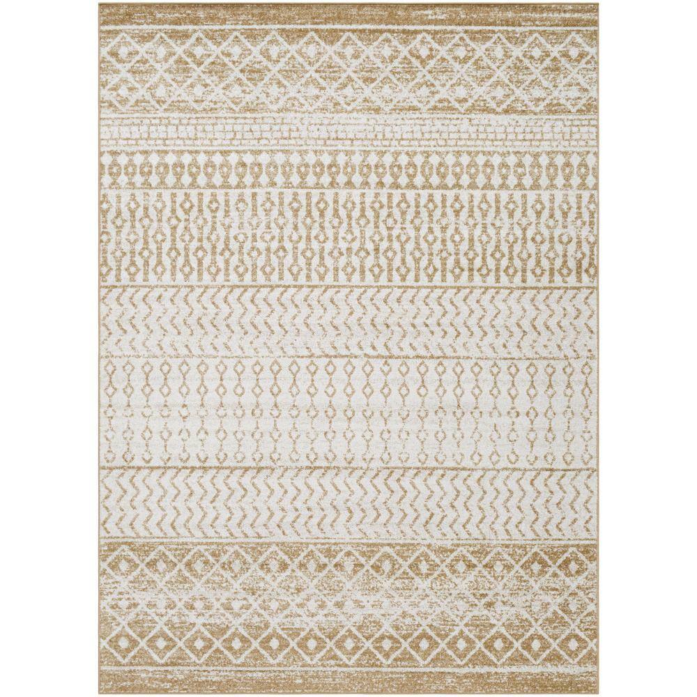 Livabliss Alois Yellow Geometric 7 ft. x 9 ft. Indoor Area Rug ...