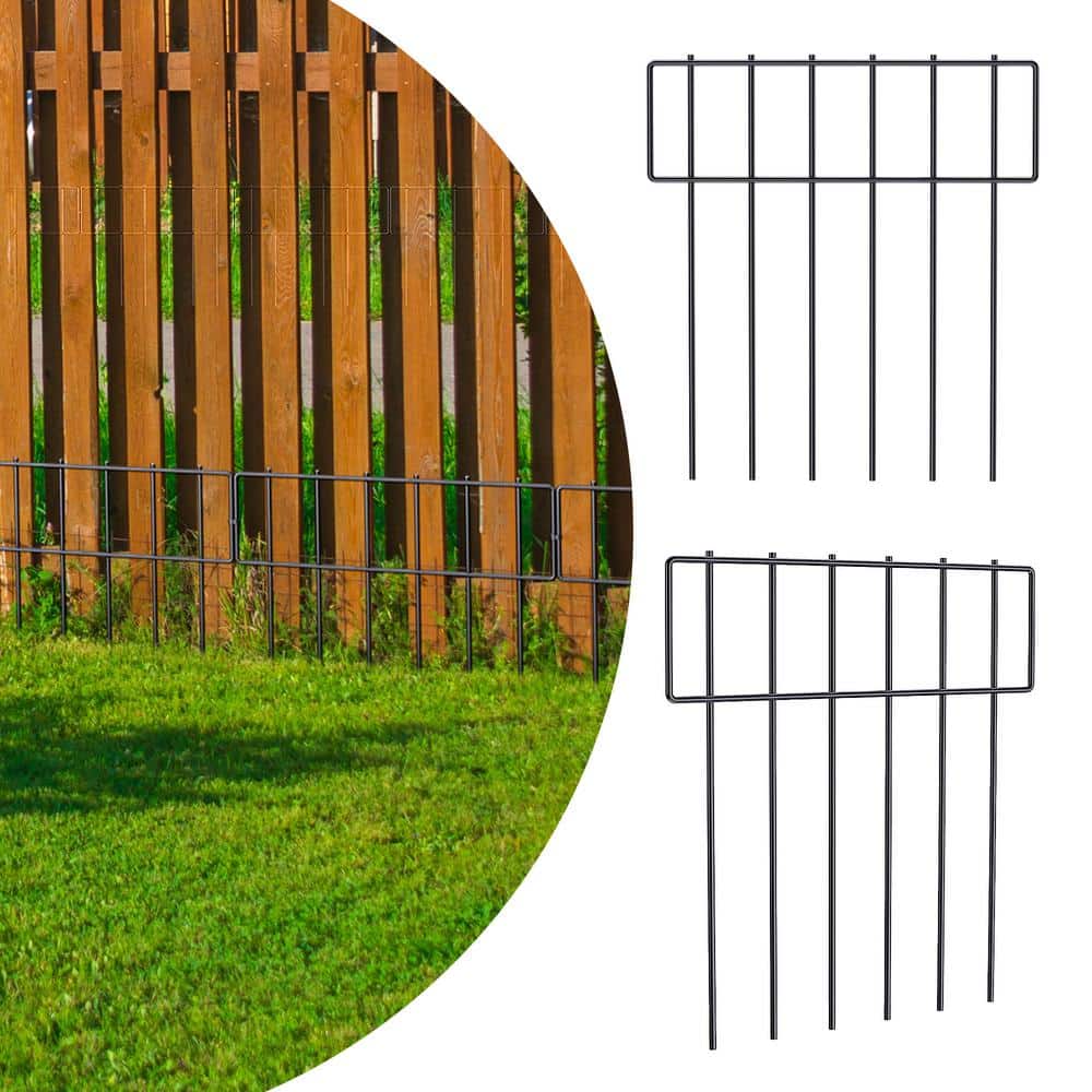 Oumilen 17 in. H x 13 in. L Barrier Fence, Decorative Garden Fencing ...