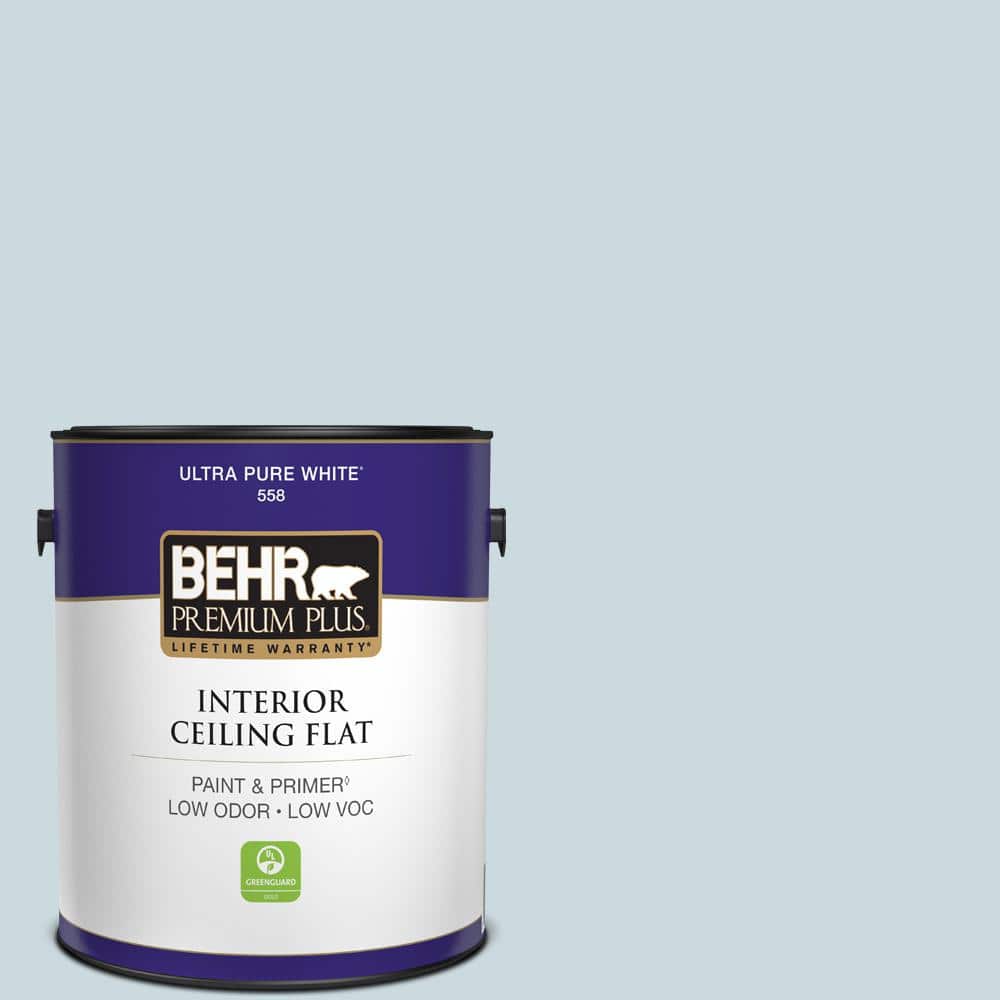 BEHR PREMIUM PLUS 1 gal. #MQ3-53 Sky Light View Ceiling Flat Interior ...