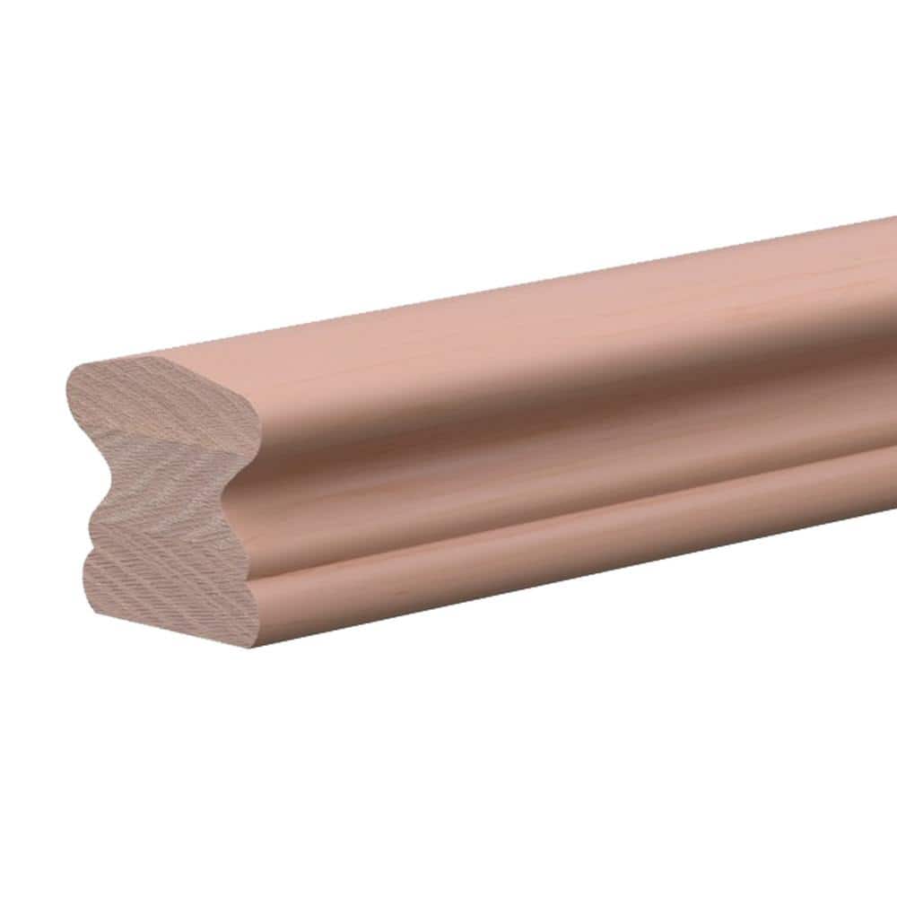 EVERMARK Stair Parts 6510 12 ft. Unfinished Hard Maple Handrail 6510L ...