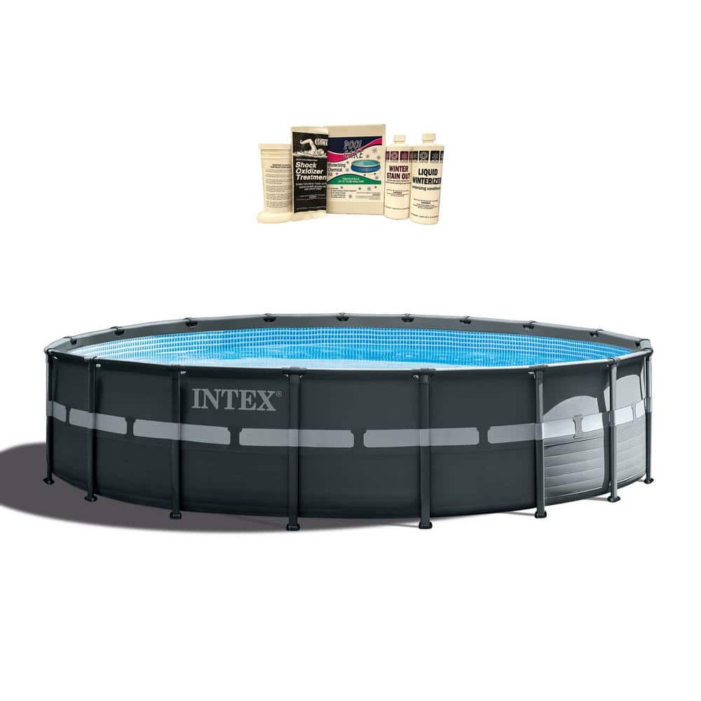 Intex 18 ft. W x 52 in. H x 52 in. D Ultra XTRA Frame Above Ground Pool ...