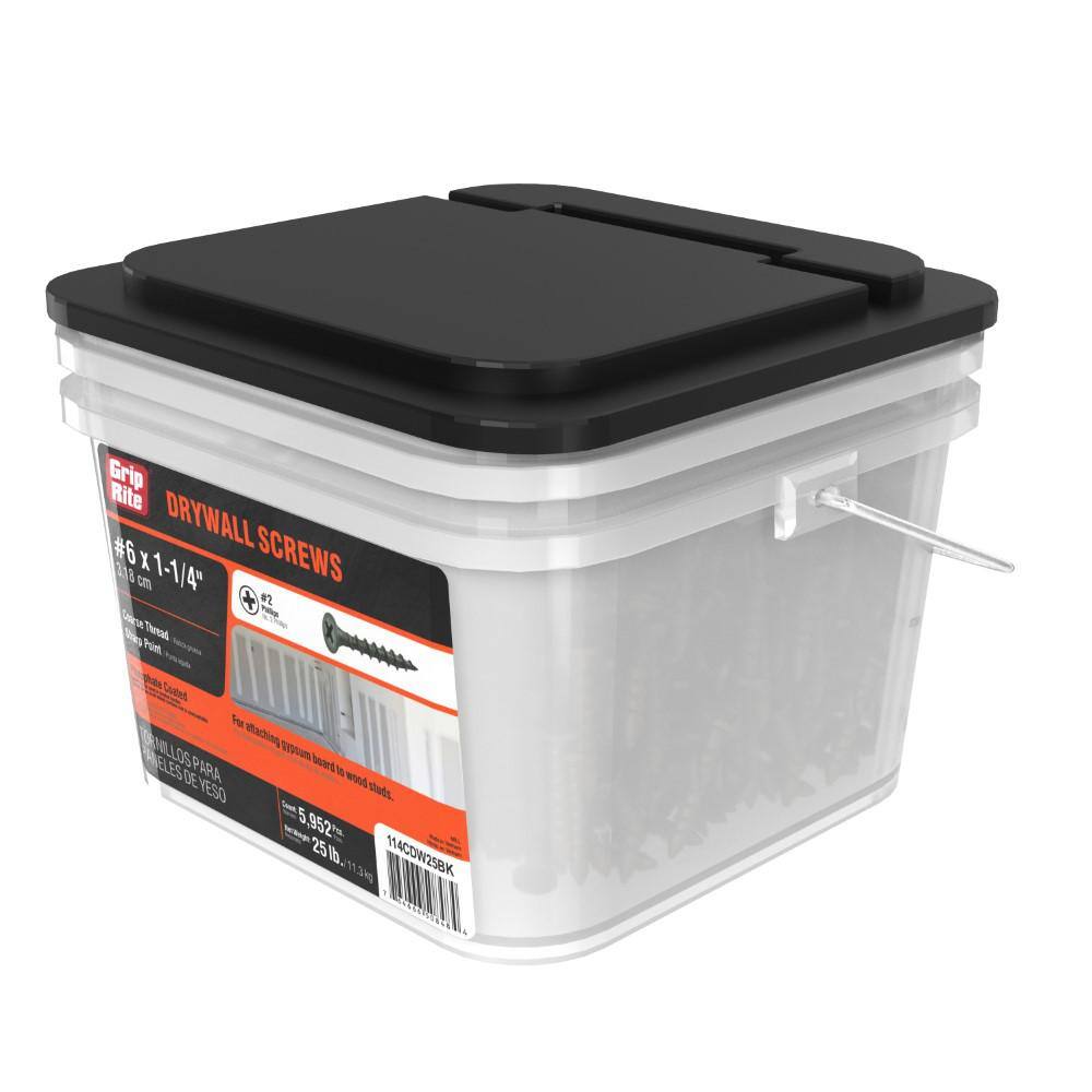 Grip-Rite 2-Pack 6 x 1-1/4 in. 2 Phillips Bugle Head Coarse Thread ...