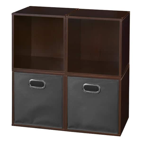 Niche 26 in. H x 26 in. W x 13 in. D Wood 4- Cube Organizer ...