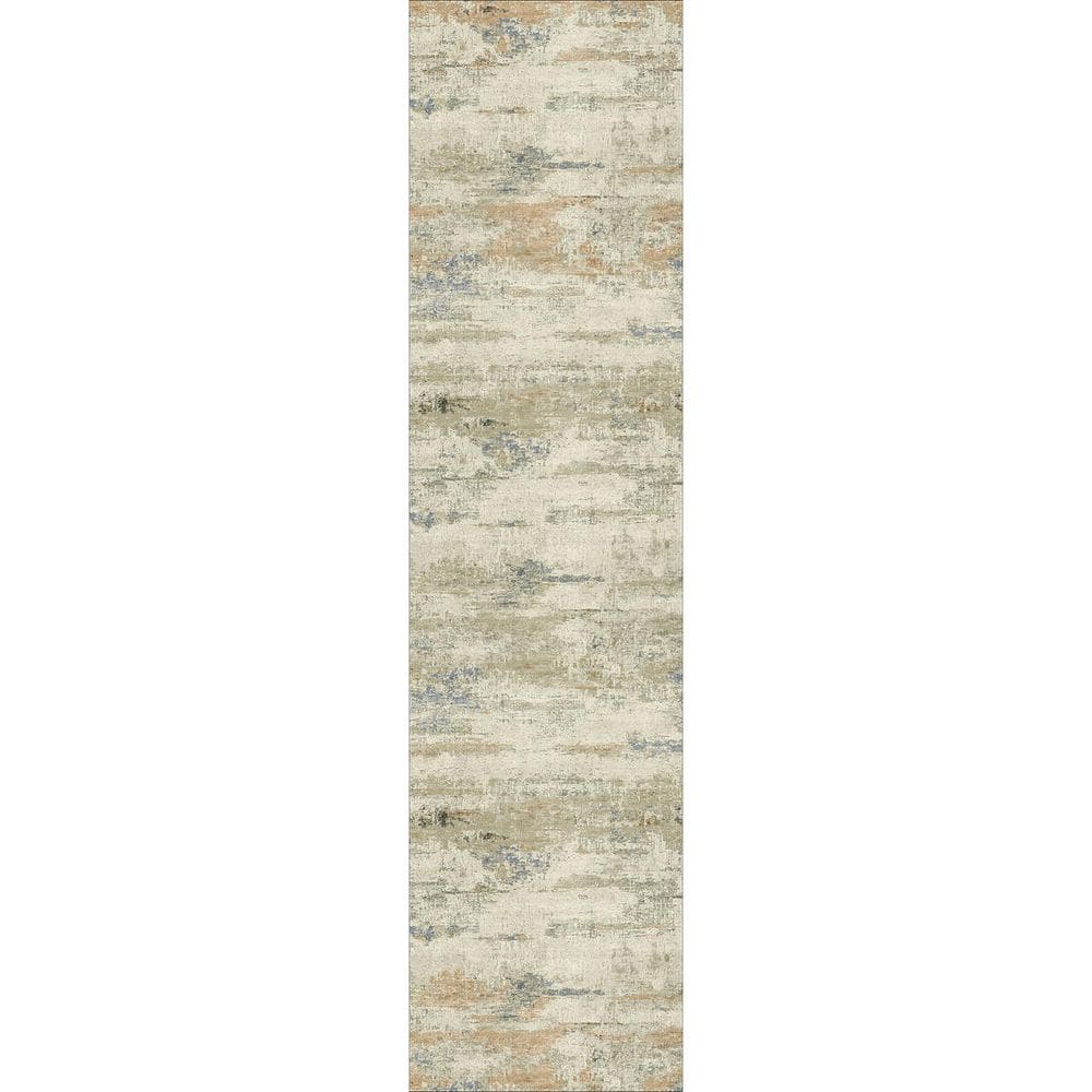 HaiiMeid Sea Brown 2 ft. x 8 ft. Modern Abstract Washable Runner Rug ...
